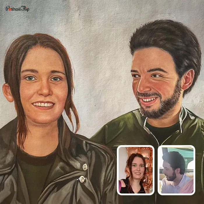 Couple Portrait Painting: Handmade Art by Real Artist