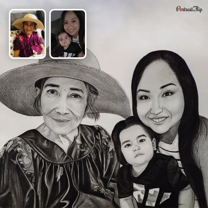 Turn Your Photo Into Custom Family Portrait | 100% Handmade