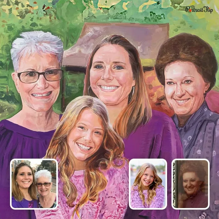 Merge Multiple Photos Into Custom Painting | Compilation Portraits