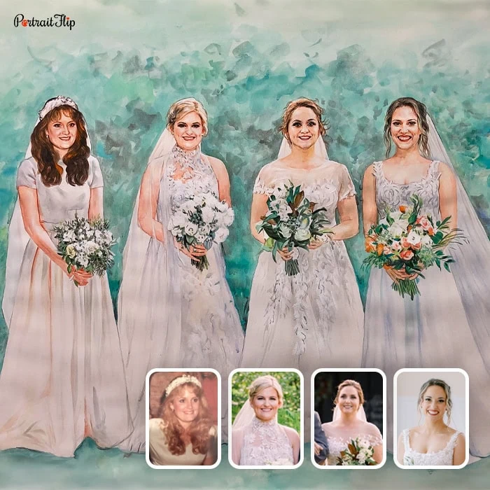 Merge Multiple Photos Into Custom Painting | Compilation Portraits