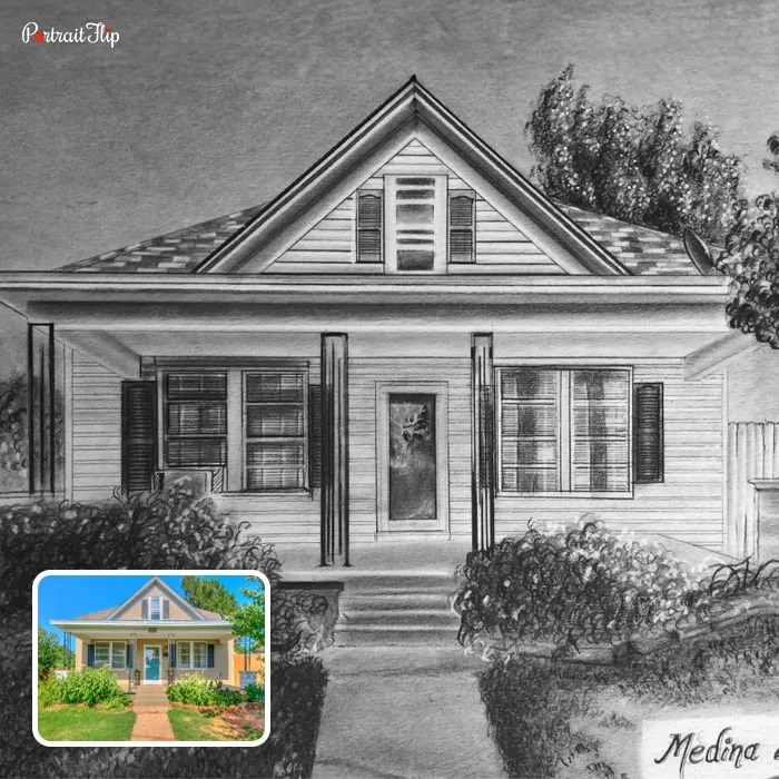 Hand-Painted House Portrait As Closing Gift For Realtors