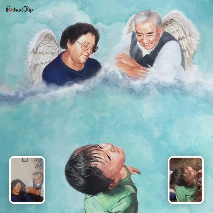 Custom Angel Portraits Enhanced With Embellishments