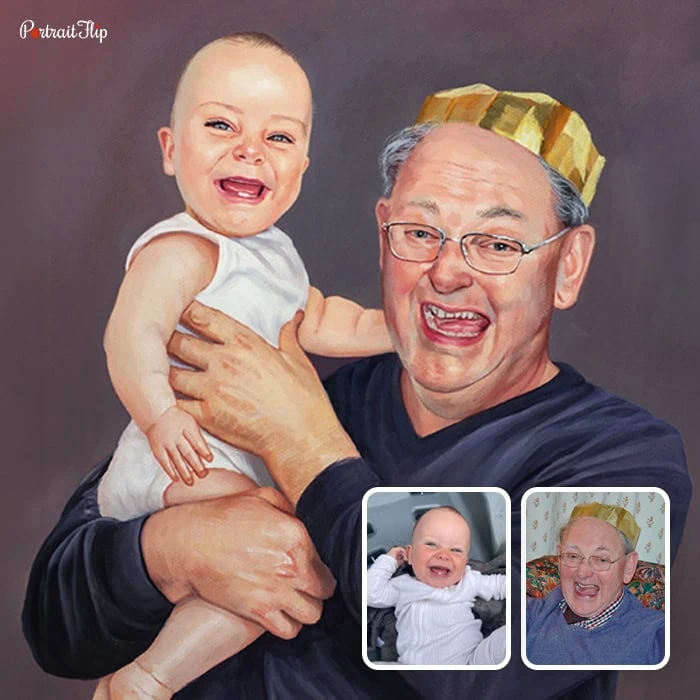 Create Baby Portrait Painting From Photo | 100% Handmade