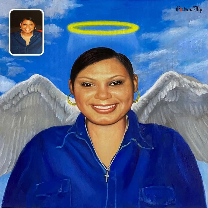 Custom Angel Portraits Enhanced With Embellishments