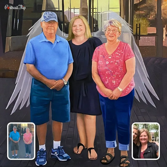 Custom Angel Portraits Enhanced With Embellishments