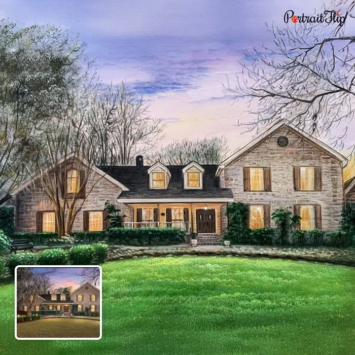 Get A House Portrait From Photos | PortraitFlip